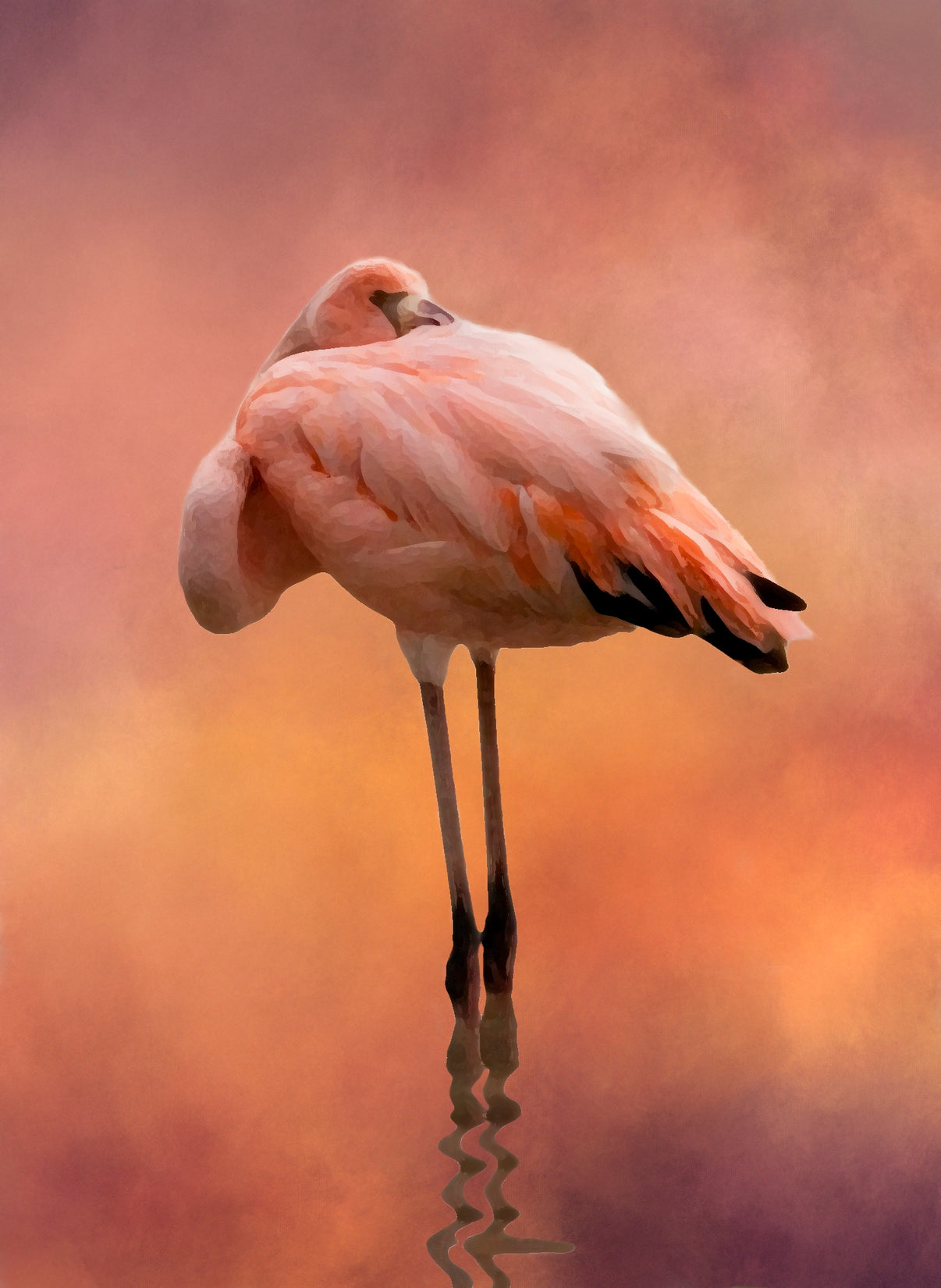 Lonely Flamingo Fabric Panel - BLB-002C – Focus on Fabric